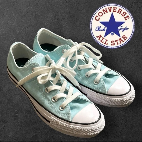 Converse | Shoes | Nwob Converse All Star Light Mint Blue Low Top ...